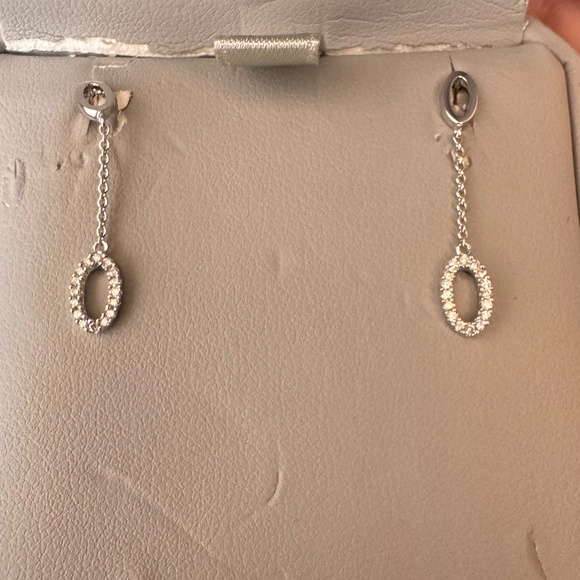 Shane Company | Jewelry | Shane Co 24k Oval Drop Diamond Accent Earrings | Poshmark